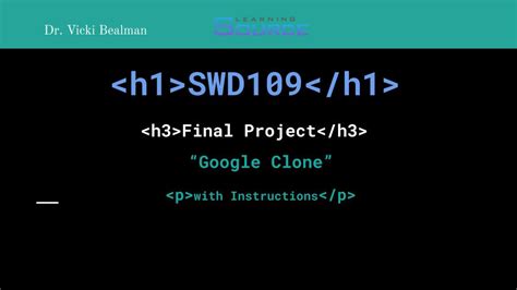 GitHub LearningSource Final Project Google Clone DrVicki Google