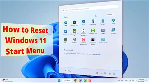 How To Reset Start Menu To Fix Problems On Windows Youtube