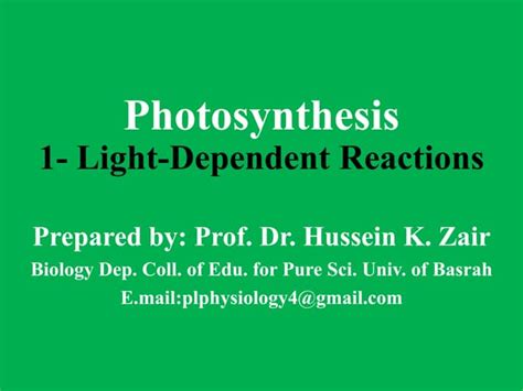 Light Dependent React Ppt
