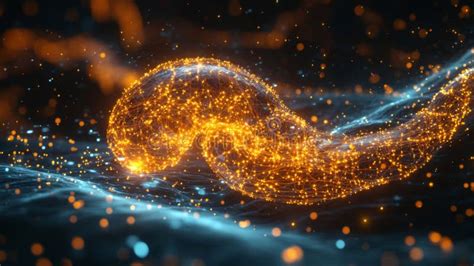 Glowing Network Sphere Abstract Digital Art Stock Illustration Illustration Of Lights Points