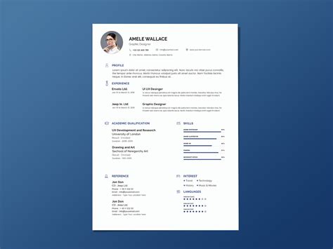 Free Blur Resume Template Cover Letter By Andy Williams On Dribbble