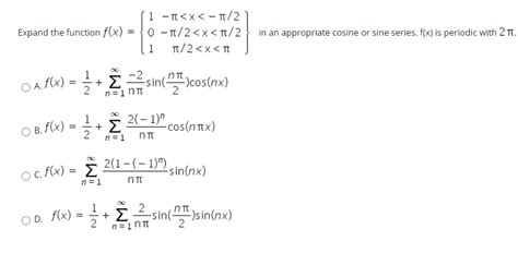 Solved Expand The Function F X T Chegg Com