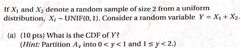 solved if x1 and x2 denote a random sample of size 2 from a