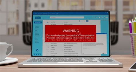 Email Warning Message Caution With Opening Attachments And Clicking