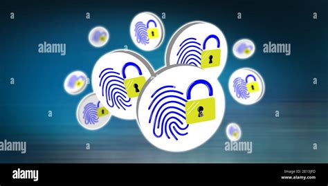Illustration Of A Fingerprint Security System Concept Stock Photo Alamy