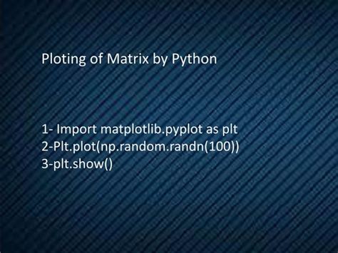 Linear Algebra In Python Ppt