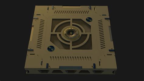 Sci Fi Radiator Ventilation Panel 3d Model Cgtrader