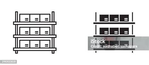 스토리지 랙 아이콘은 Ui 디자인을 위해 검은색으로 설정되었습니다 가구에 대한 스톡 벡터 아트 및 기타 이미지 가구 건축물 고체 Istock