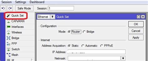 Knowledge Area Mikrotik Configure Internet Access