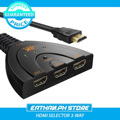 Hdmi Selector Switch Splitter 3 Input 1 Output 4k Quality Lazada Ph