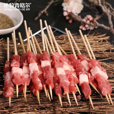 内蒙原味手工羊肉串锡盟草原羔羊肉串100串半成品羊肉烧烤食材虎窝淘