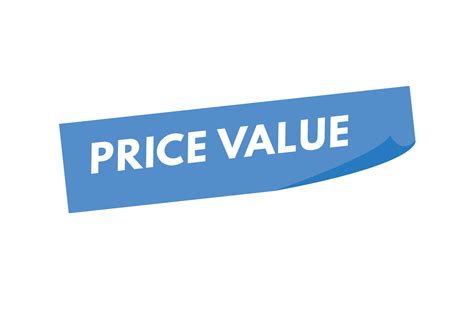 Price Value Text Button Price Value Sign Icon Label Sticker Web