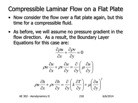 Ppt Compressible Laminar Flow On A Flat Plate Powerpoint Presentation