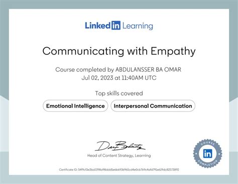 Abdulansser Ba Omar On Linkedin Certificate Of Completion