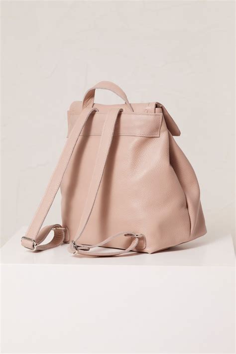 Nude Leather Backpack Greek Chic Handmades