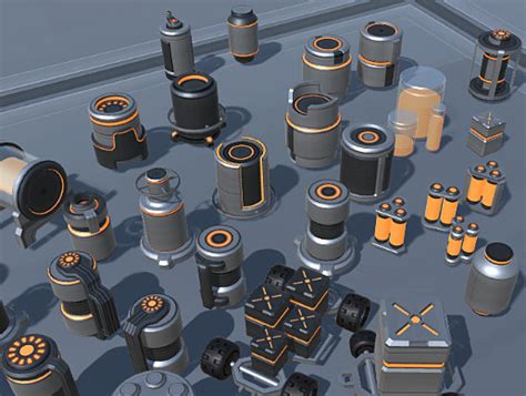 Sci Fi Barrels 40 3d Sci Fi Unity Asset Store