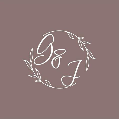 Gj Wedding Initials Monogram Logo Ideas 23680347 Vector Art At Vecteezy
