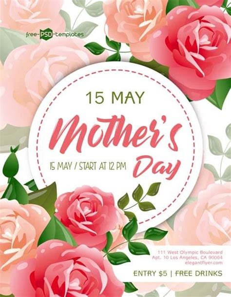 Mothers Day Free Psd Flyer Template Freebie Freepsdflyer Free Psd