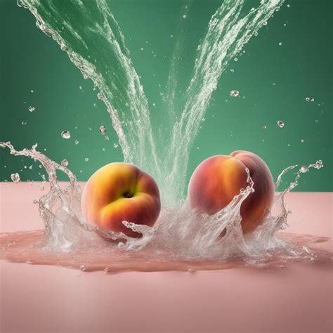 Premium Ai Image Vibrant Double Delights Fresh And Juicy Peach