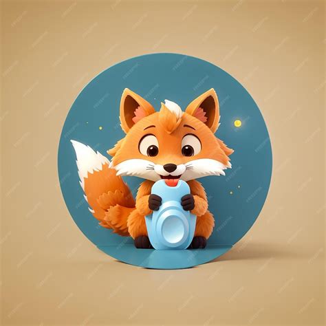 Premium Photo Cute Fox Brushing Teeth Cartoon Vector Icon Illustration