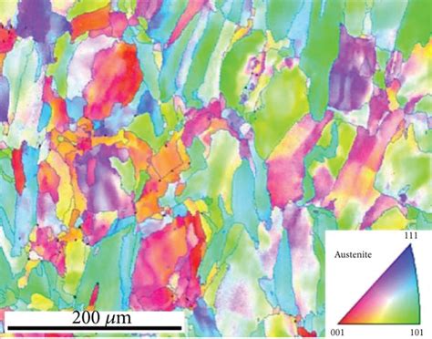 A Inverse Pole Figures Of Sample 1 Through Ebsd And B Kernel Download Scientific Diagram