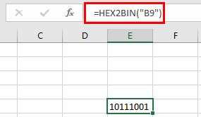 How To Use The HEX2BIN Function In Excel