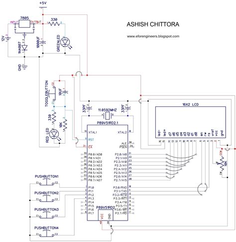 Digital Clock Circuit Diagram Project