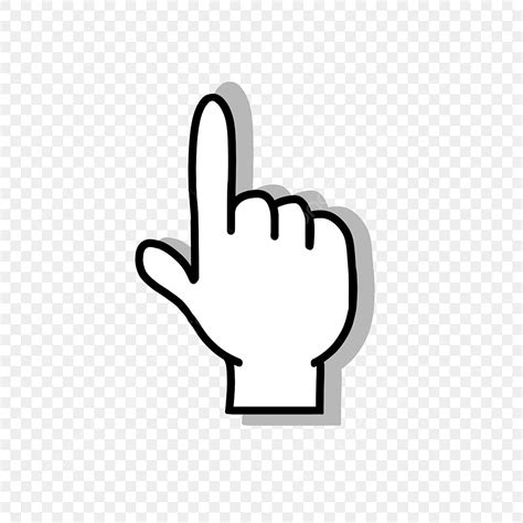 النقر بالماوس قصاصة فنية انقر كف Png وملف Psd للتحميل مجانا