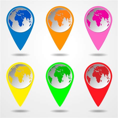 Premium Vector Collection Of Map Markers Vector Illustration