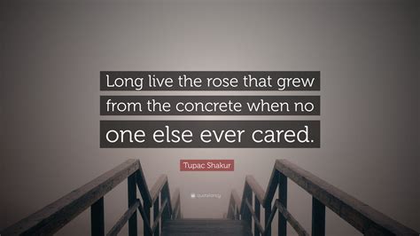 Tupac Shakur Quote Long Live The Rose That Grew From The Concrete