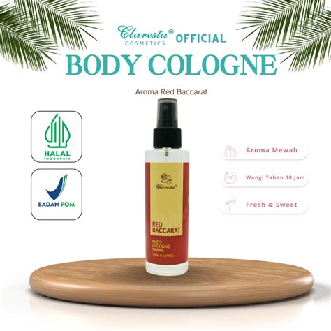 Jual Claresta Body Cologne Spray Red Baccarat 150ml Body Parfume Wanita
