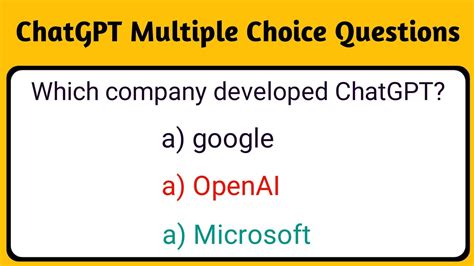 Chatgpt Multiple Choice Questions Chatgpt Mcqs With Answers Ladla Education Youtube