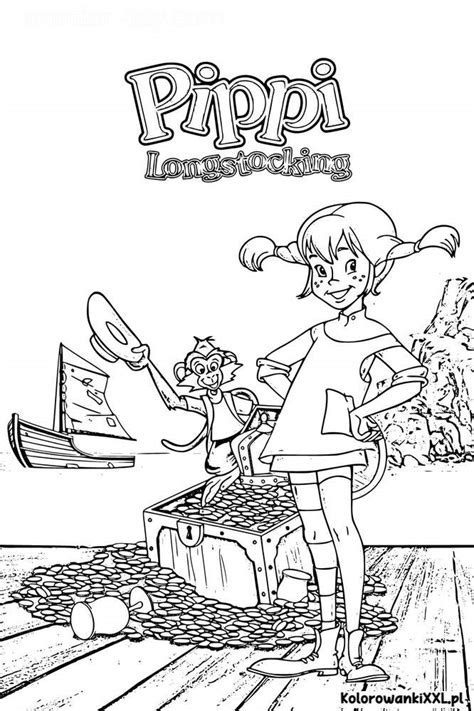 Pippi Pończoszanka Kolorowanka Dla Dorosłych Online Do Pobrania I