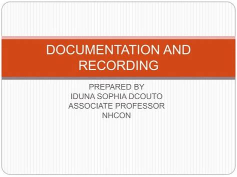 Nursing Documentation Ppt Pptx