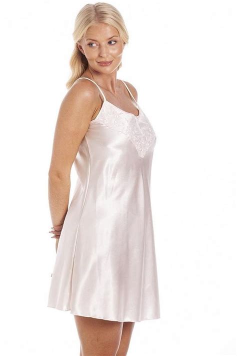Nightwear Luxury Short Thin Strap Satin Chemise Camille