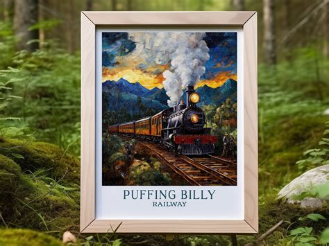 Puffing Billy Railway Travel Poster Immerse Yourself In Masterpiece