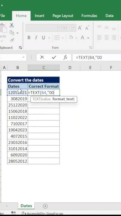 How To Format Numbers Into Dates In Excel Excel Exceltips