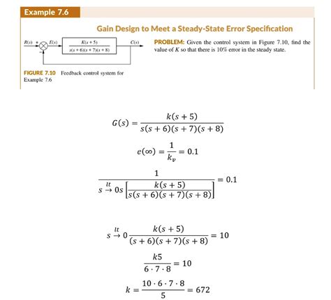 SOLVED In MATLAB Apply The Routh Hurwitz Criterion Example 7 6 Gain