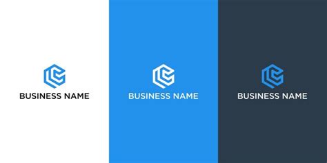 Premium Vector Lc Monogram Logo In Hexagon Shape