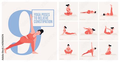 Yoga Poses To Relieve Constipation Young Woman Practicing Yoga Poses
