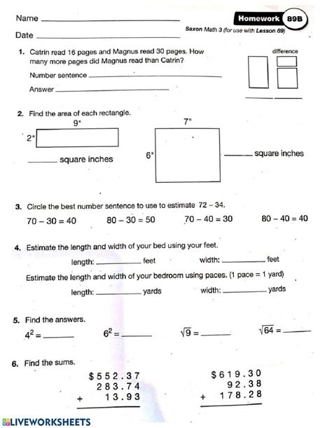 Saxon Math Kindergarten Printable Worksheets Free Printable Word