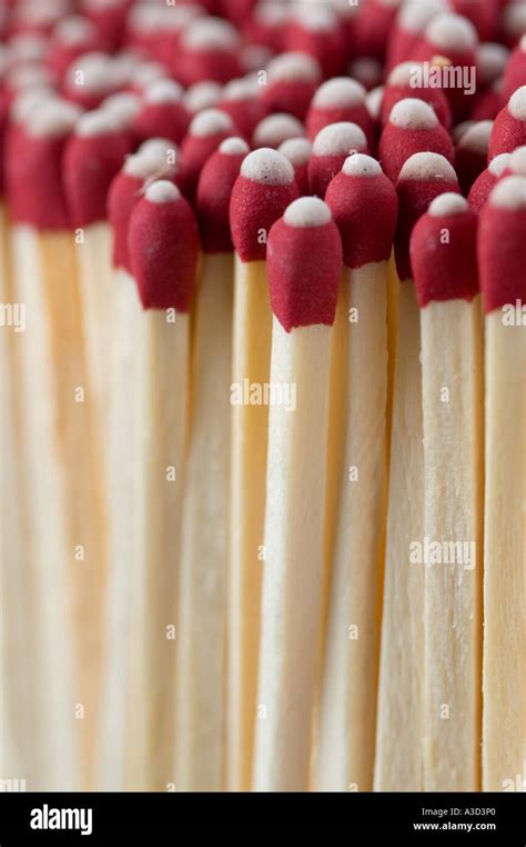Stack Of Wooden Matches Stock Photo Alamy