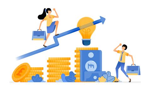 아이디어의 벡터 디자인 최고의 금융 투자를 선택합니다 머니 마켓에 대한 투자를 늘립니다 동전의 계층 더미 일러스트는 웹 사이트 포스터 배너 모바일 앱 웹 소셜 미디어에 대한