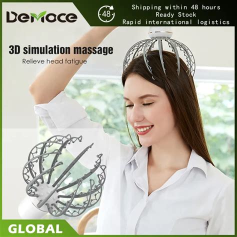 Democe Head Massager Octopus Scalp Massage Stress Relax Spa Relieve