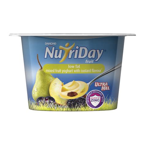 Danone Nutriday Low Fat Strawberry And Custard Fruit Yoghurt 200g Pnp