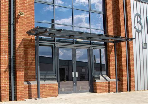 Motiva Entrada™ Straight Roof Polycarbonate Canopy Entrance Canopy