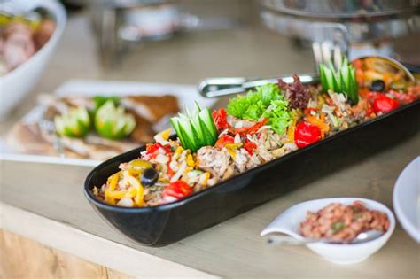 Vers Bereide Salade Met Reepjes Vlees Vlees Salade