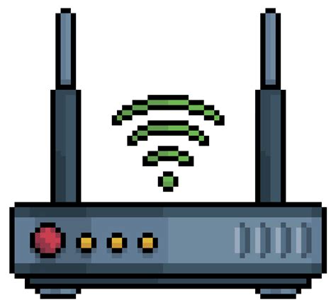 Pixel Art WiFi Internet Router Vector Icon For 8bit Game On White Background 9726193 Vector Art