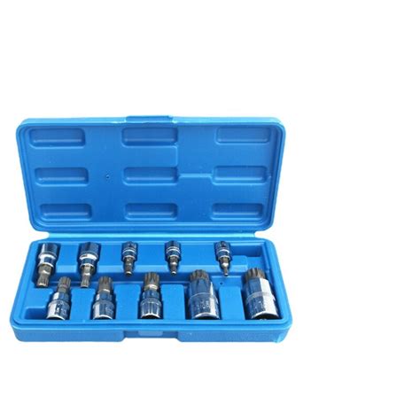 10pcs Xzn Triple Square Spline Bit Socket Set 3 8and Grandado