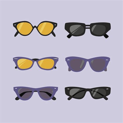 Premium Vector Sunglasses Realistic Set With Different Models